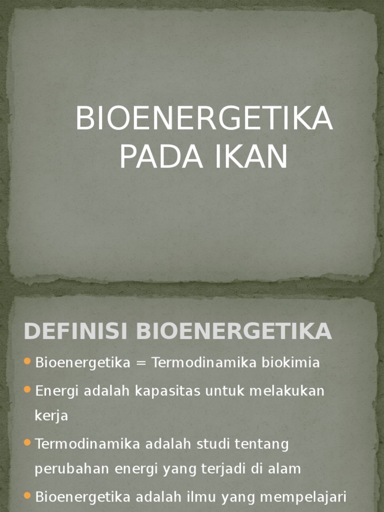 BIOENERGETIKA | PDF