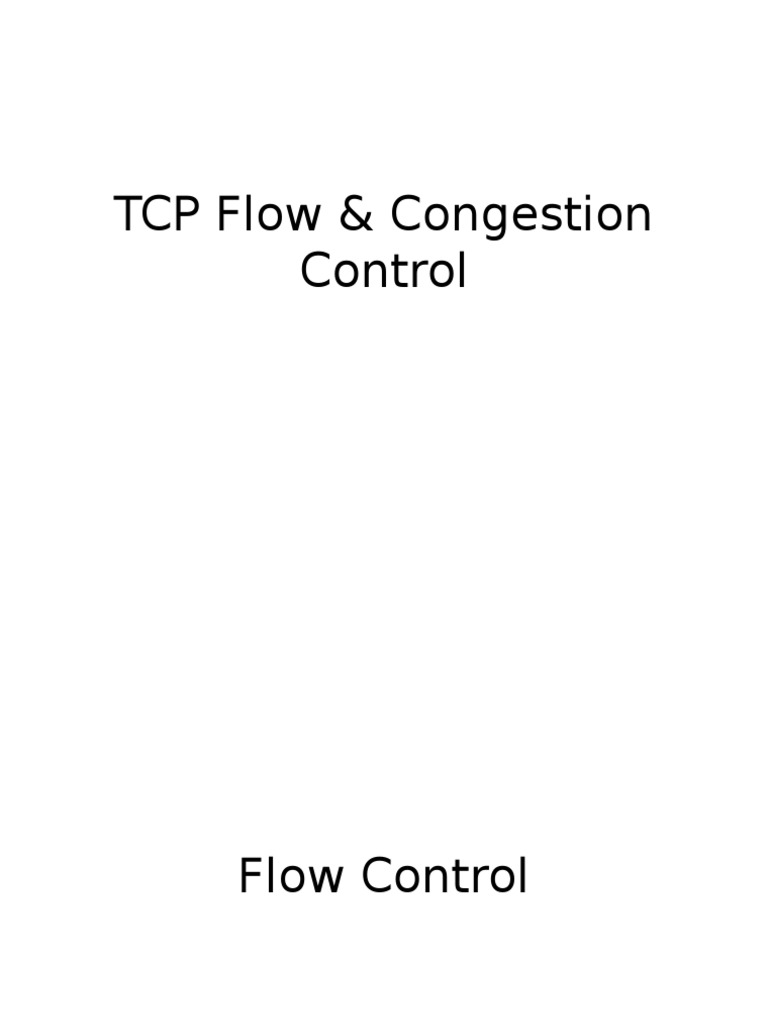 4.TCP Flow & Congestion Control | PDF