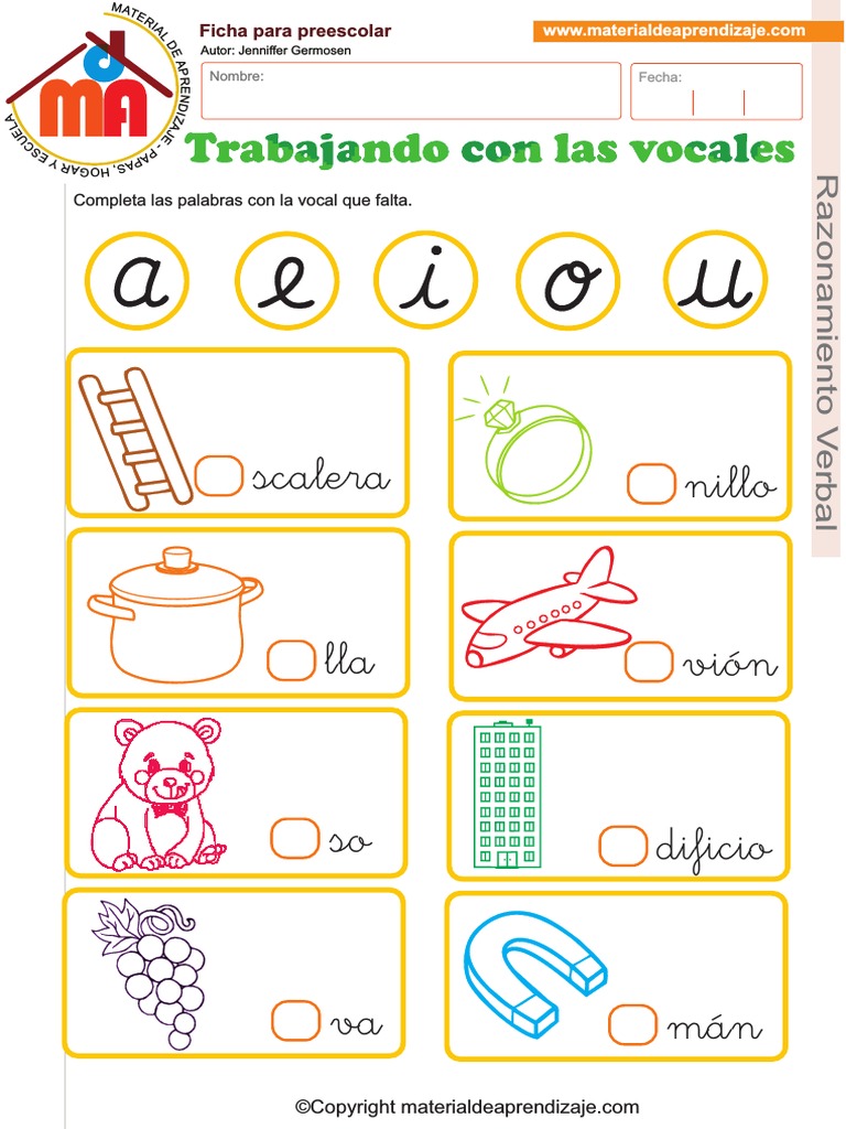 05 Trabajando Con Las Vocales PDF | PDF