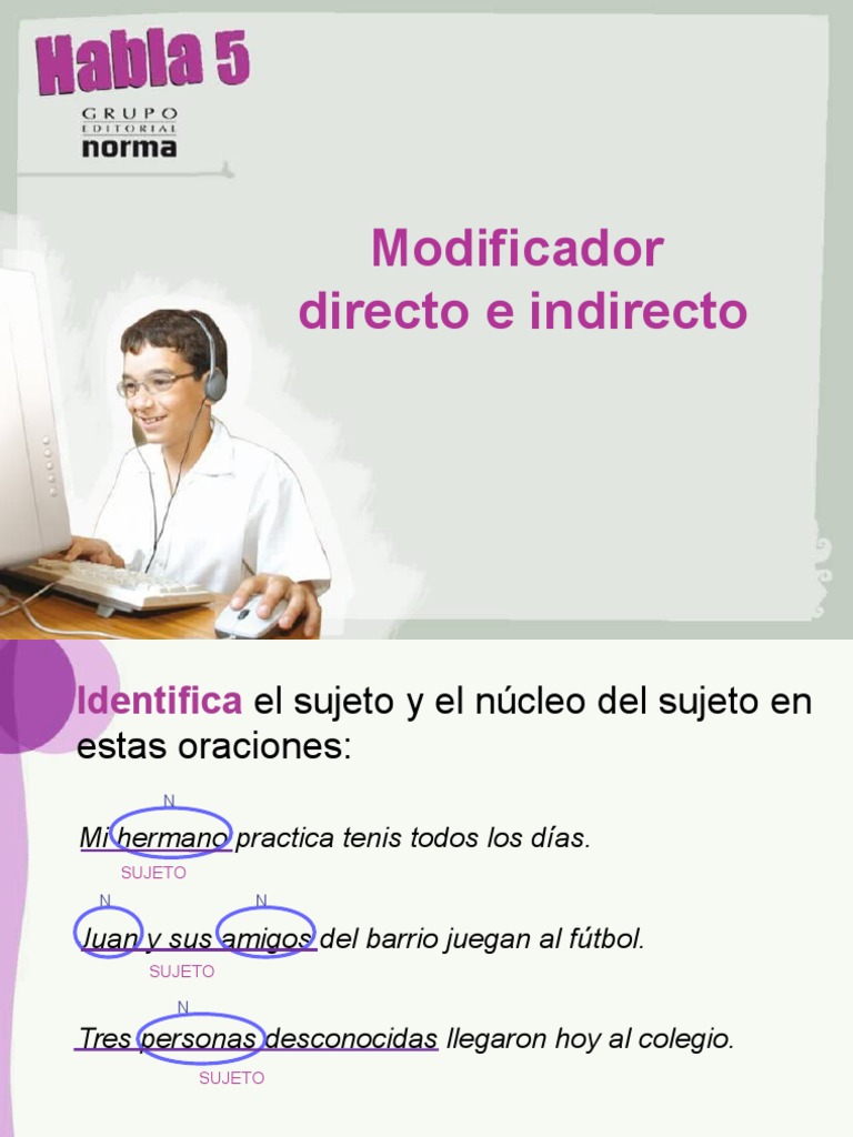 Modificadores Directos e Indirectos | PDF