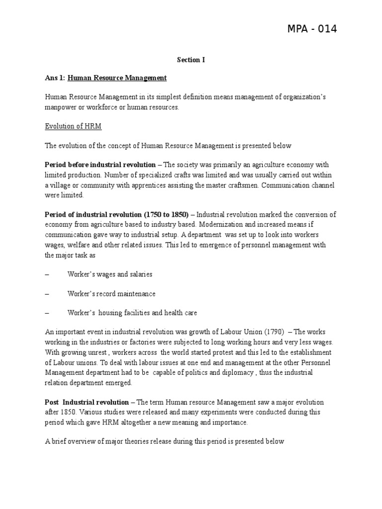 M Mpa-014 | PDF | Human Resource Management | Stress (Biology)