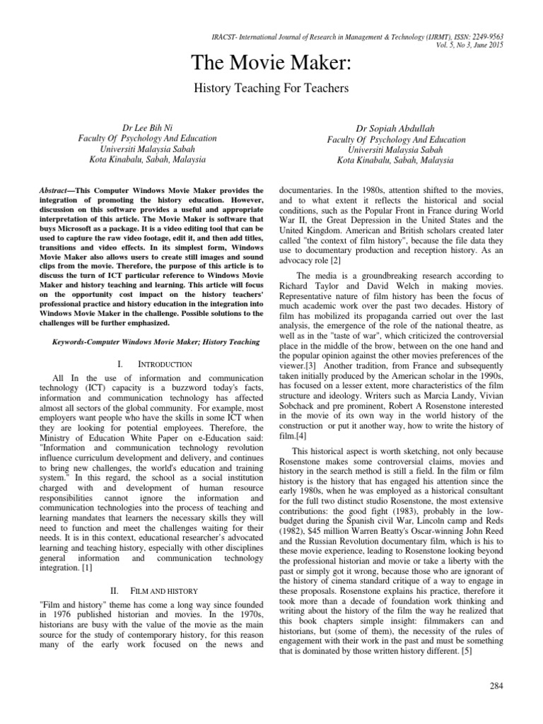 1 Movie Maker Pdf Pdf Educational Technology Information And