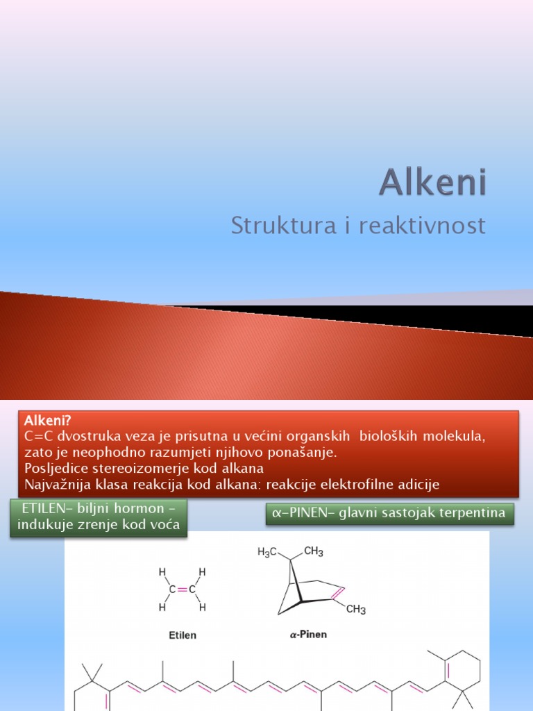 6a. Alkeni - Struktura I Reaktivnost | PDF