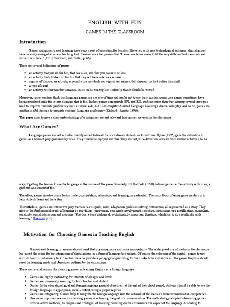 English With Fun | PDF | Teachers | English As A Second Or Foreign Language