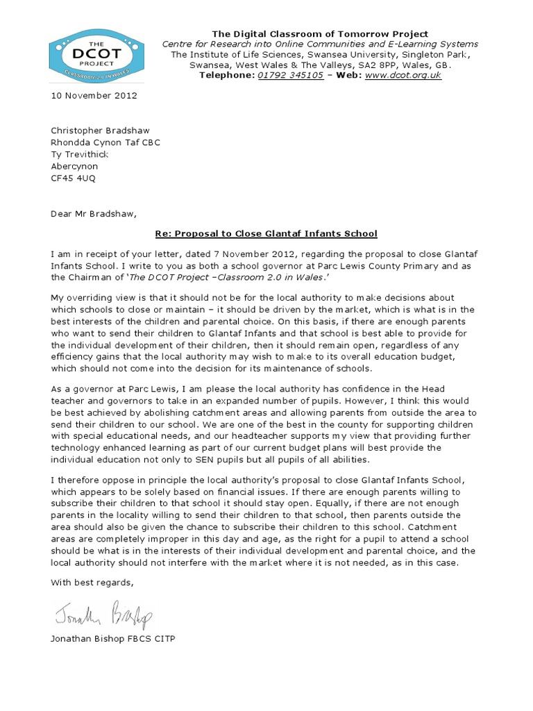RCT Glantaf Infants Letter | PDF | Learning | Communication
