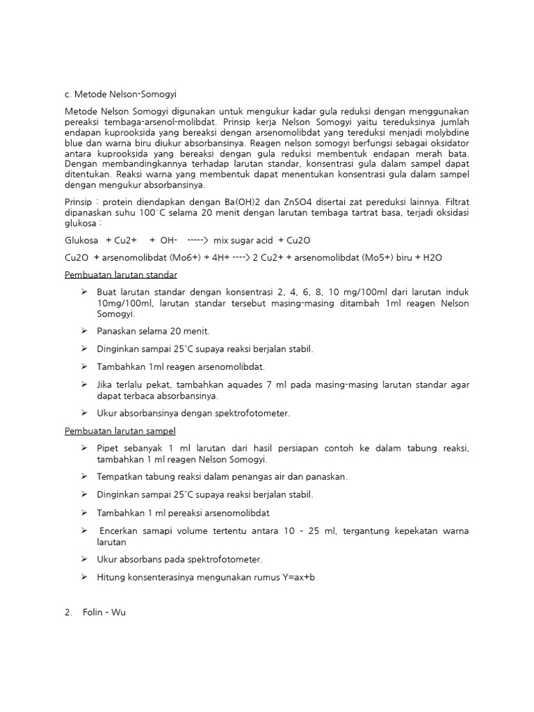 Metode Nelson Dan Sdikit Folin Wu | PDF | Memasak, Makanan, & Anggur ...