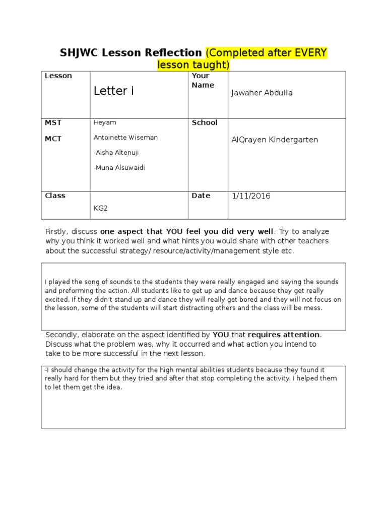 Reflection Letter I | PDF | Career & Growth | Science & Mathematics