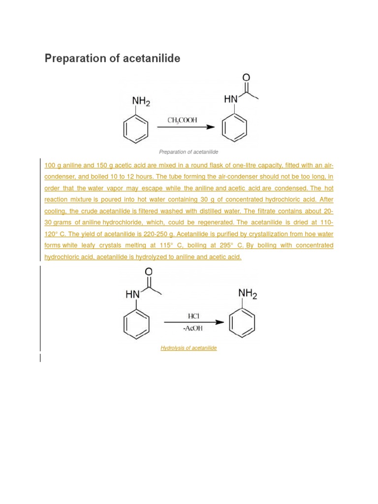 Preparation of Acetanilide | PDF