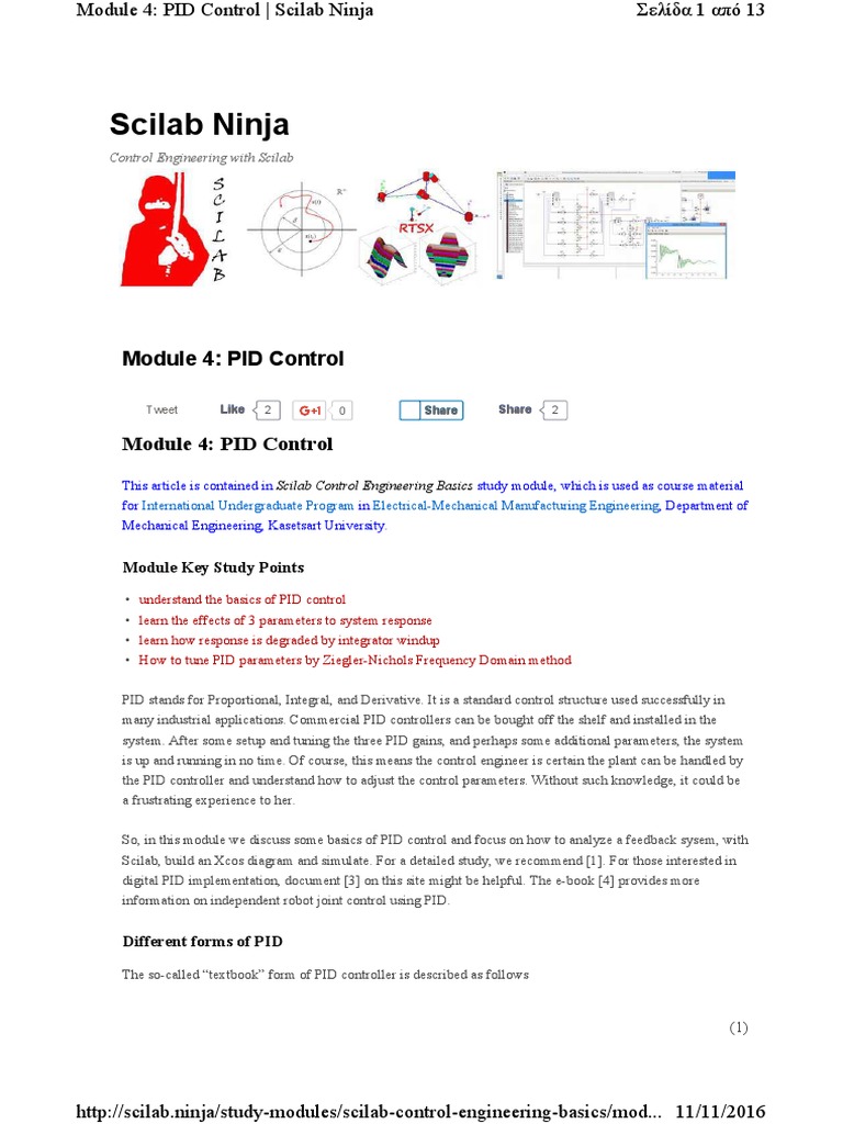 Module 4scilab Pdf Control Theory Feedback 