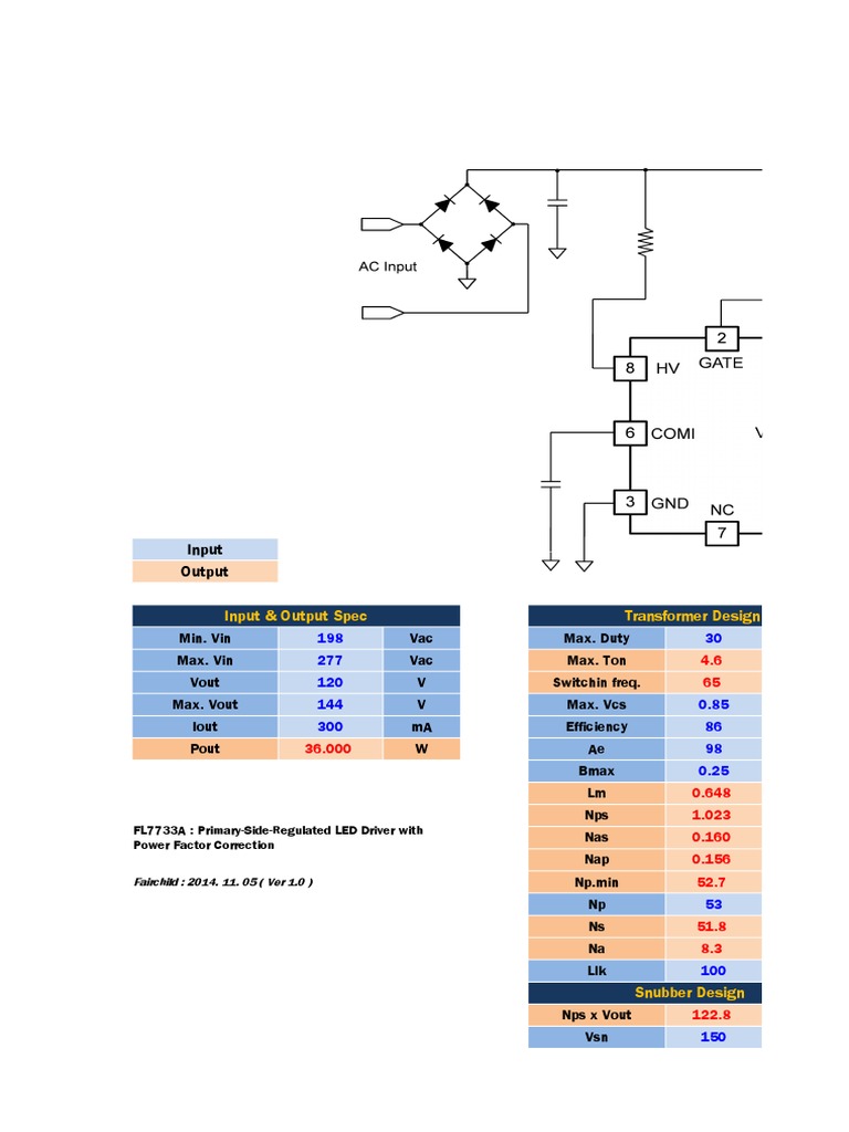 LED Driver FL7733A Flyback | PDF
