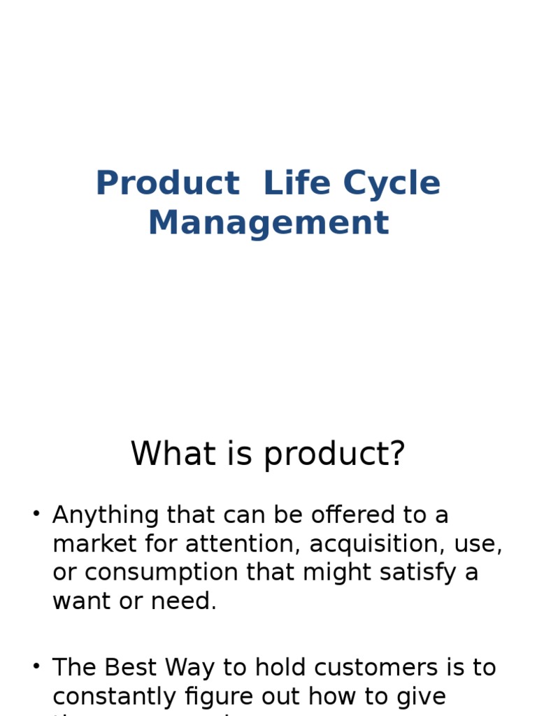 Product Life Cycle Management | PDF | Product Lifecycle | Promotion ...
