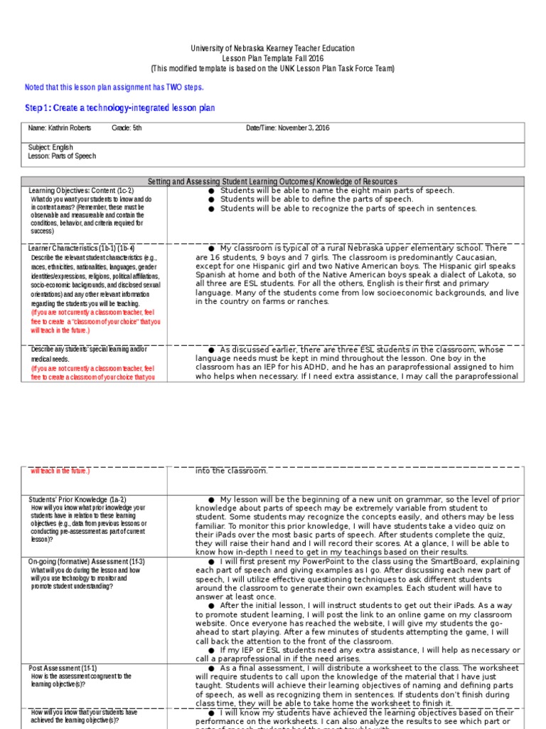 Step 1: Create A Technology-Integrated Lesson Plan | PDF | Lesson Plan ...