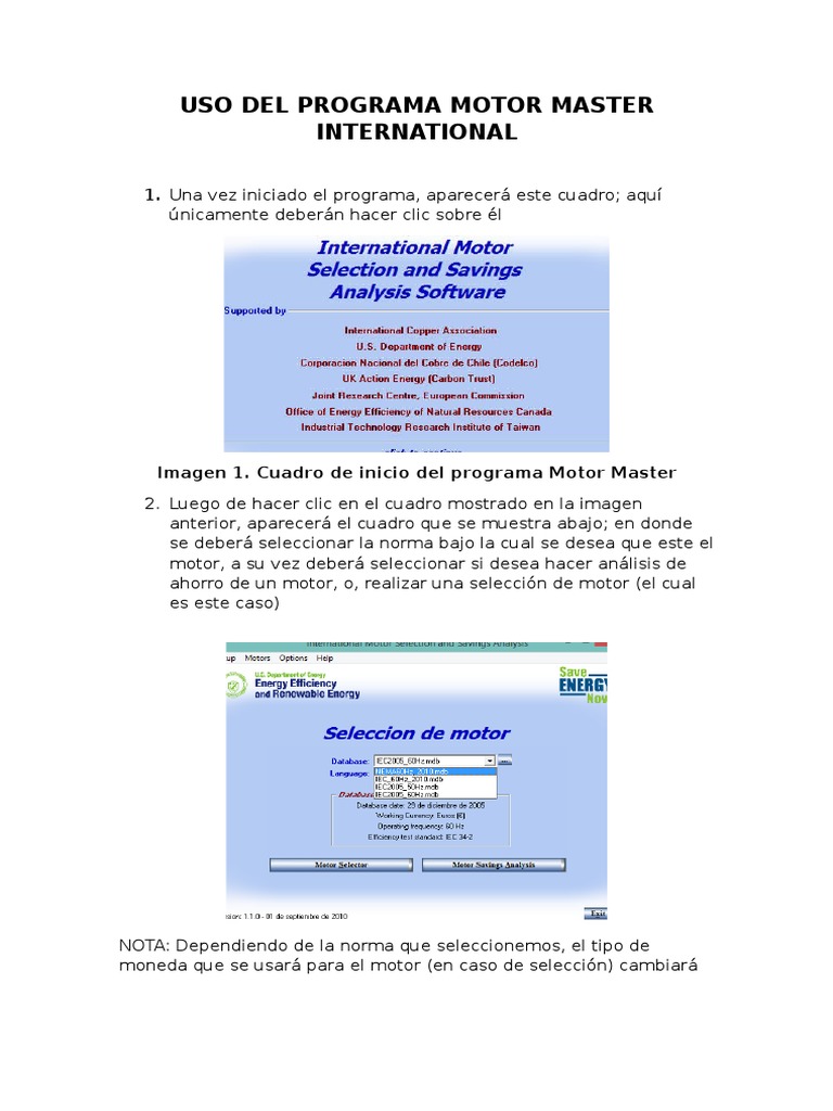 Uso del Programa Motor Master | PDF | Informática