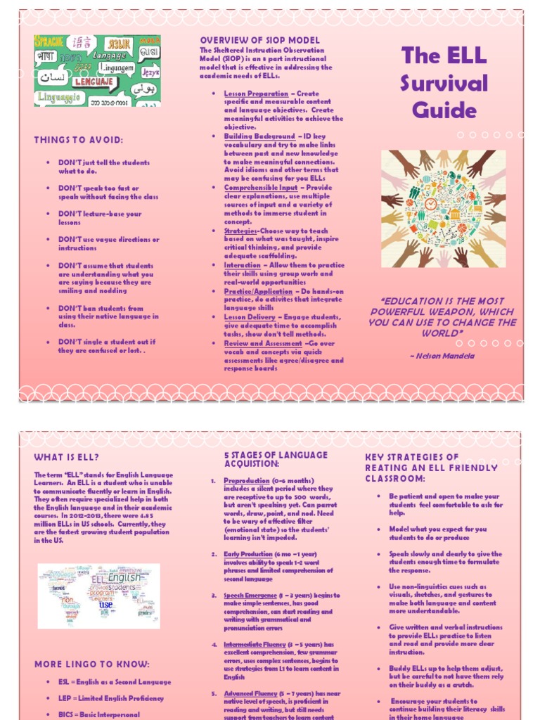 Ell Brochure | PDF | English As A Second Or Foreign Language | Second ...