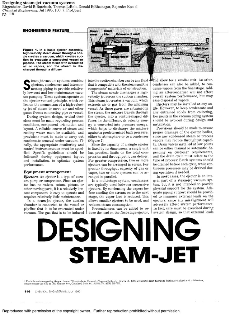 Designing Steam Jet Ejector | PDF