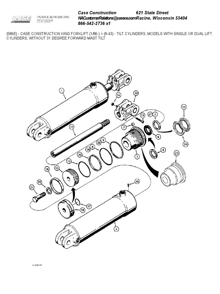 Tilt Cylinders, Models With Single or Dual Lift Cylinders, Without 31 ...