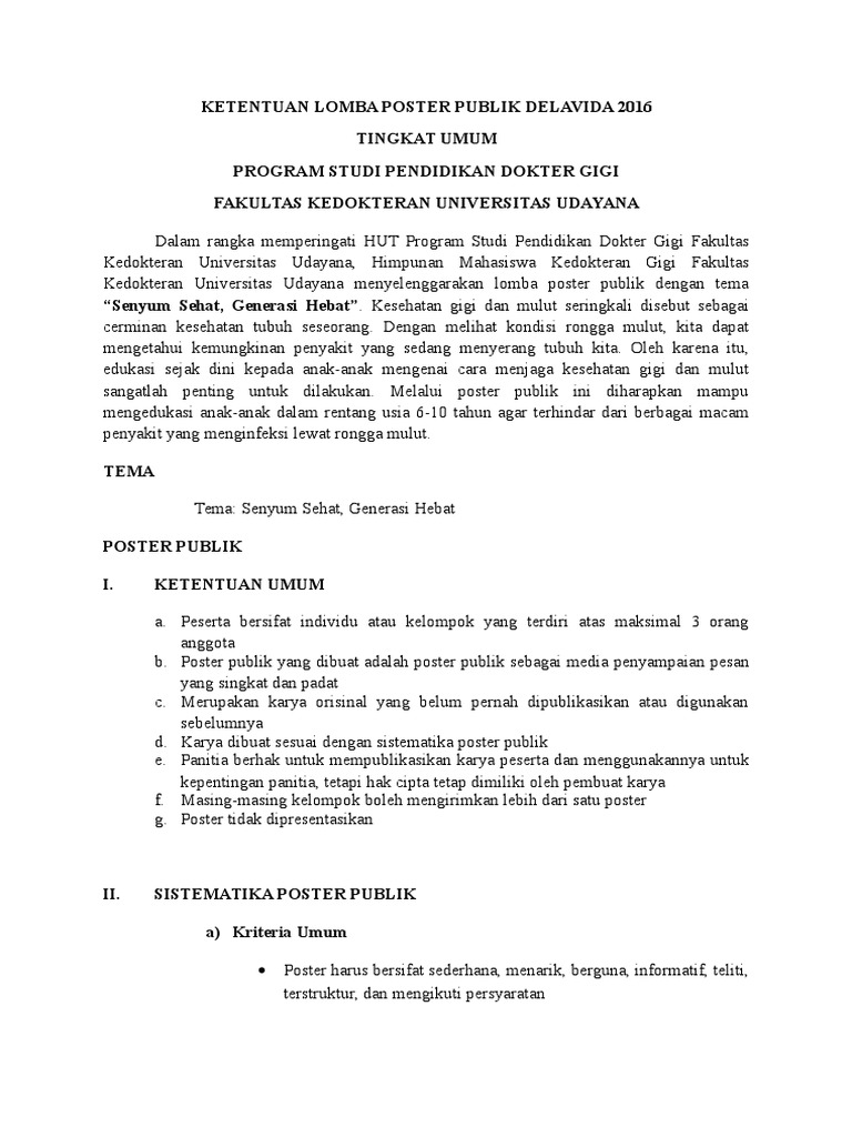 Guideline Poster Publik Fix | PDF | Karier & Perkembangan | Ilmu Sosial