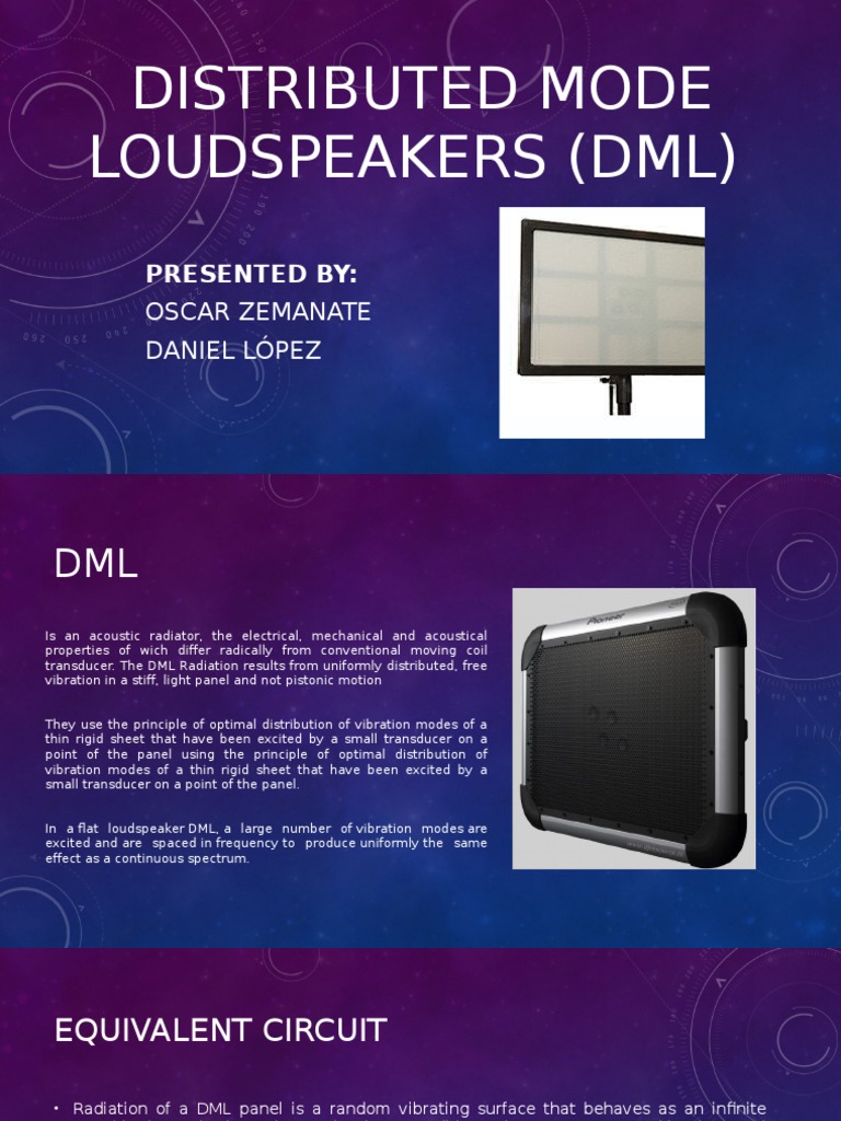 Distributed Mode Loudspeakers (DML) | PDF