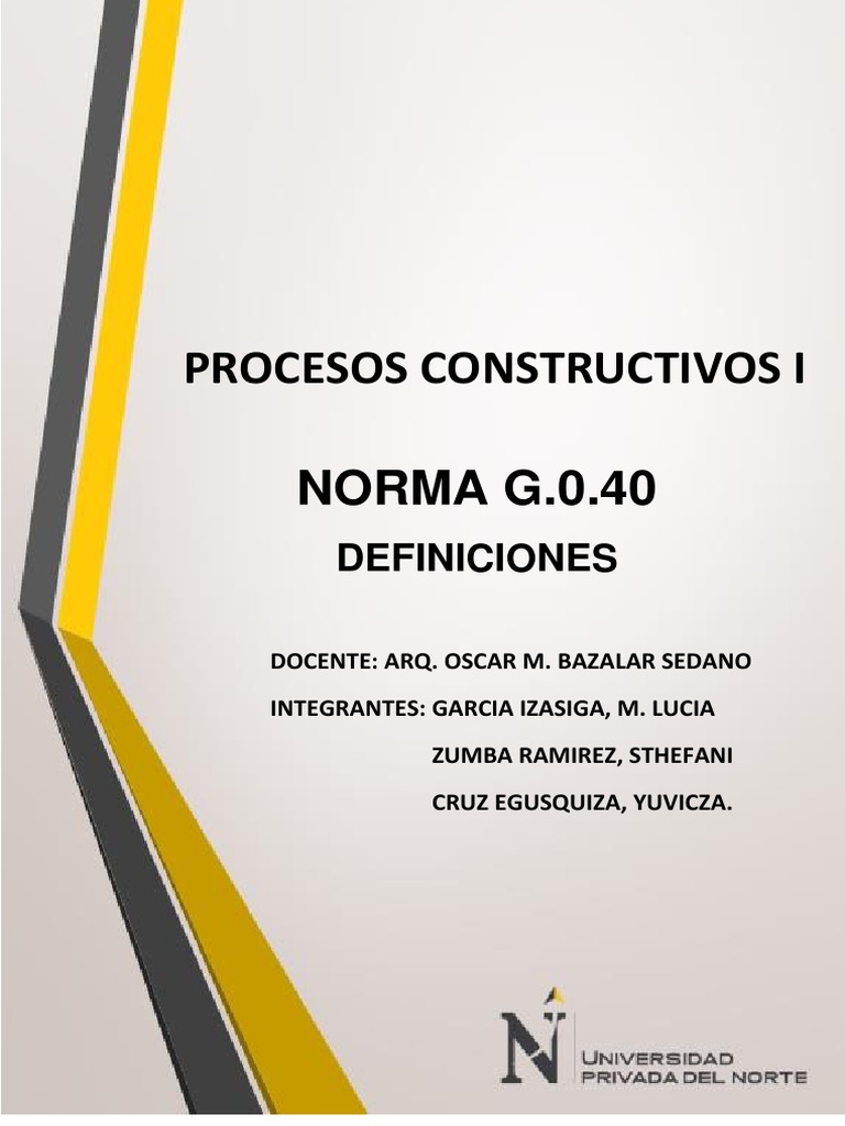 Monografia Norma G.040 | PDF | Demolición | Hormigón