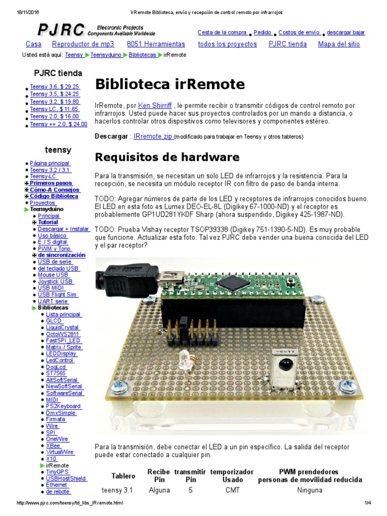 Infrared Remote Control Library for Sending and Receiving IR Signals ...