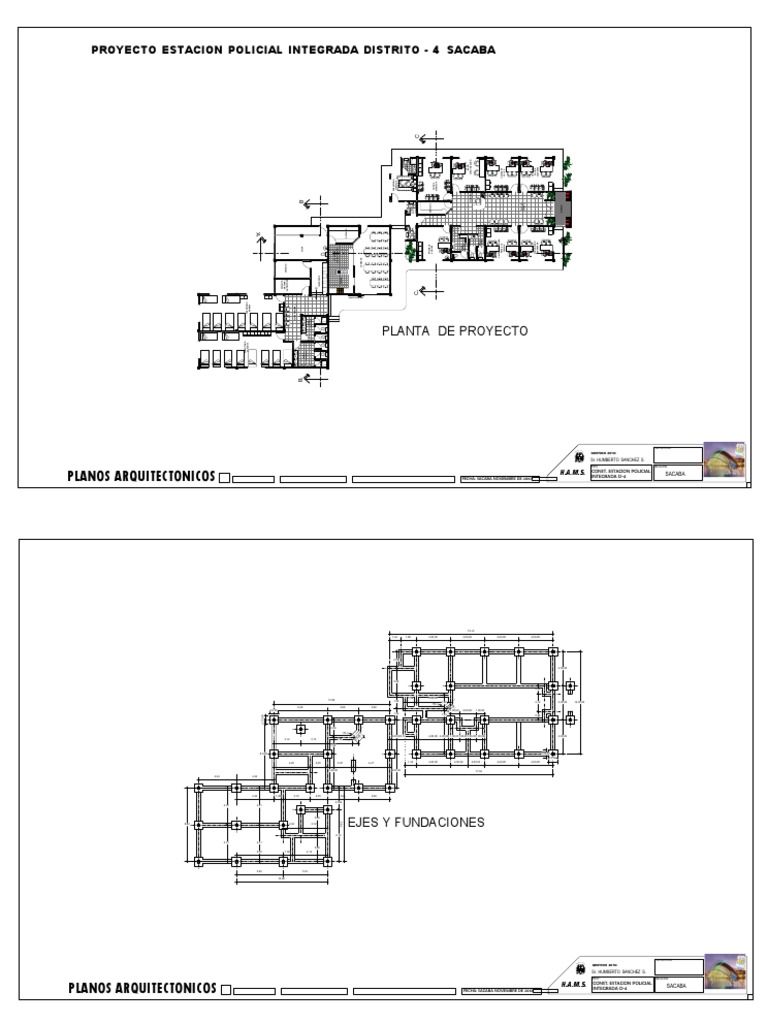 Proyecto Estacion Policial Integrada Distrito - 4 Sacaba: Planos ...