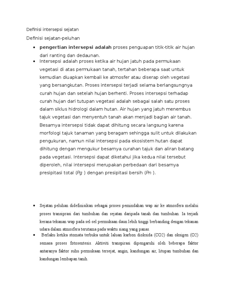 Definisi Intersepsi Sejatan Full | PDF