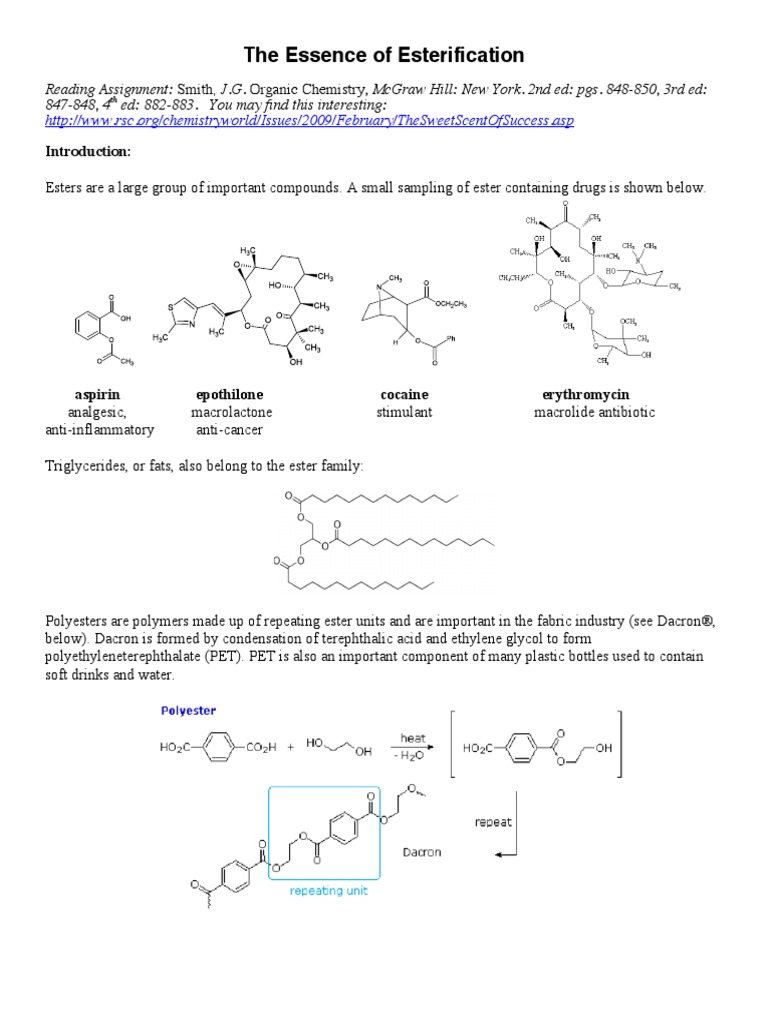 8-Essence of Esterification Sp16 | PDF | Ester | Alcohol