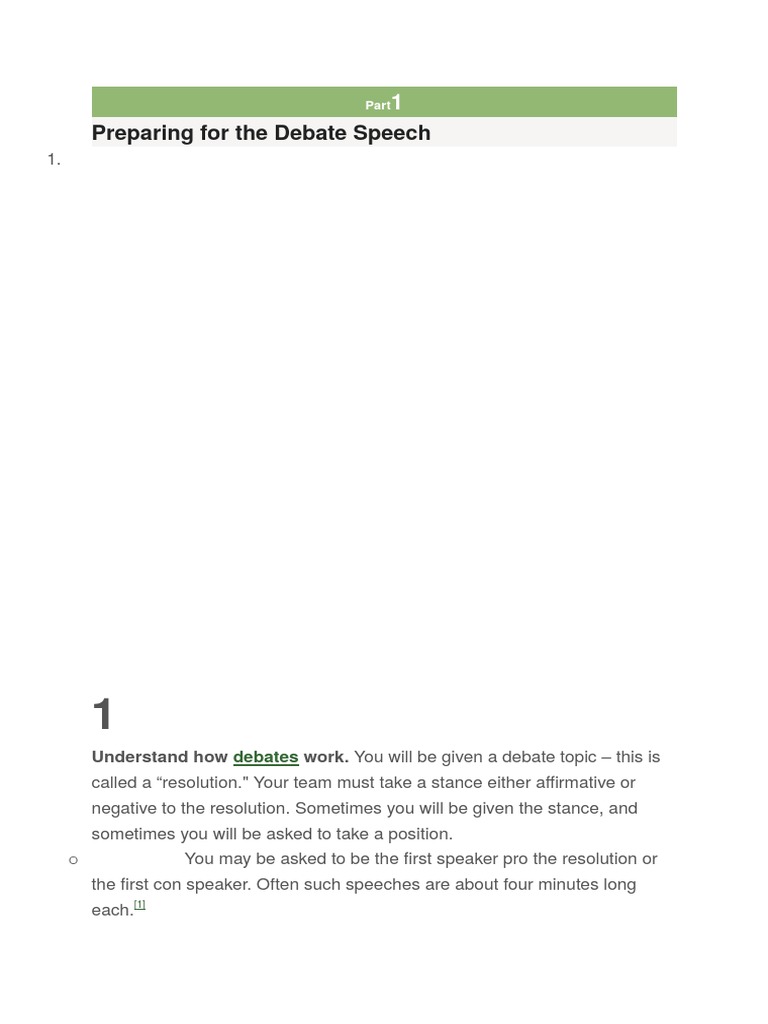 Preparing For Debate | PDF | Public Speaking | Semiotics