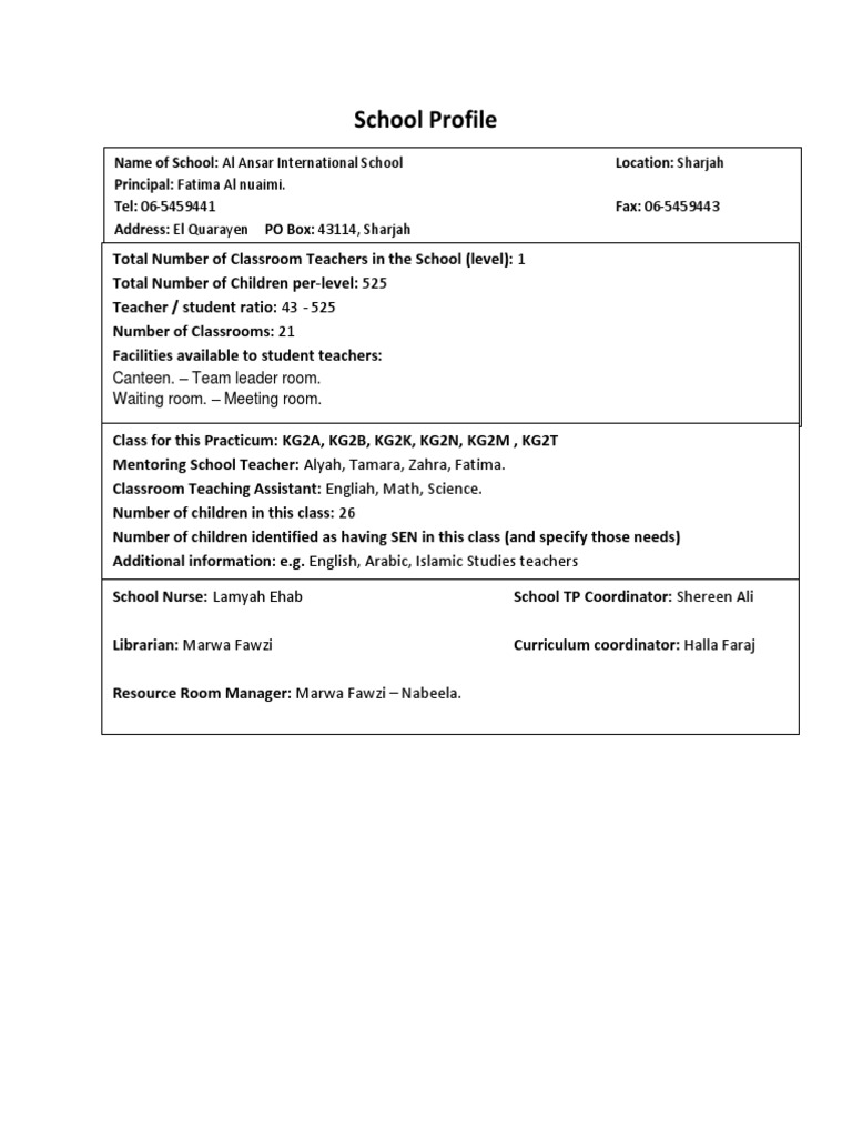 School Profile | PDF