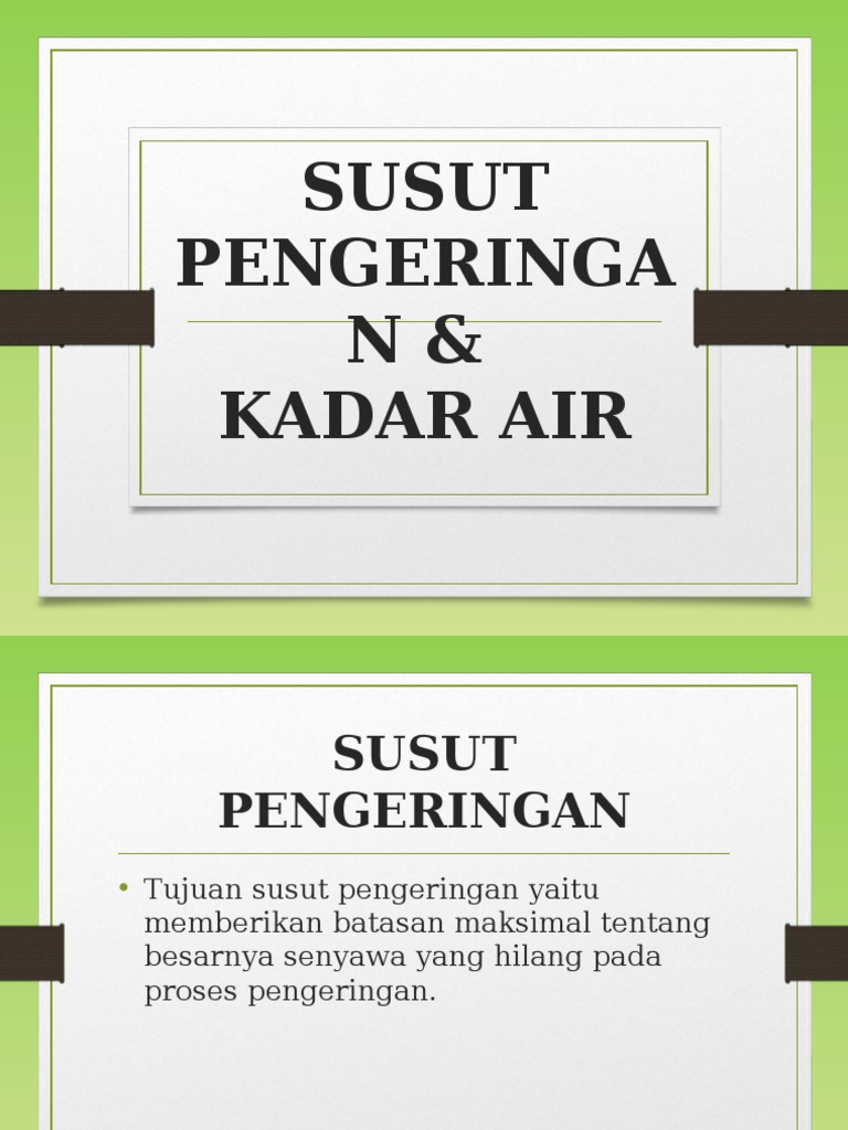 G-Susut Pengeringan Dan Kadar Air | PDF