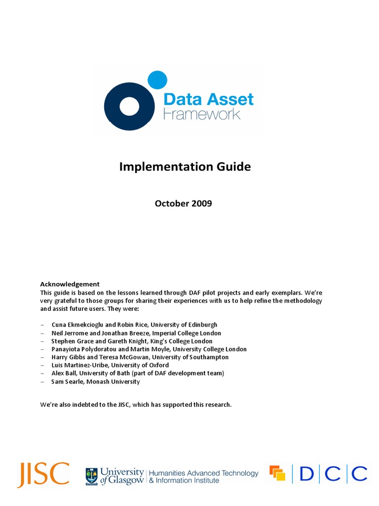 Understanding Research Data: A Guide to Implementing the Data Asset Framework | PDF | Survey ...