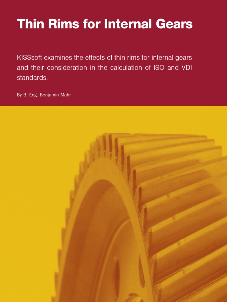 Thin Rims For Internal Gears | PDF | Gear | Stress (Mechanics)