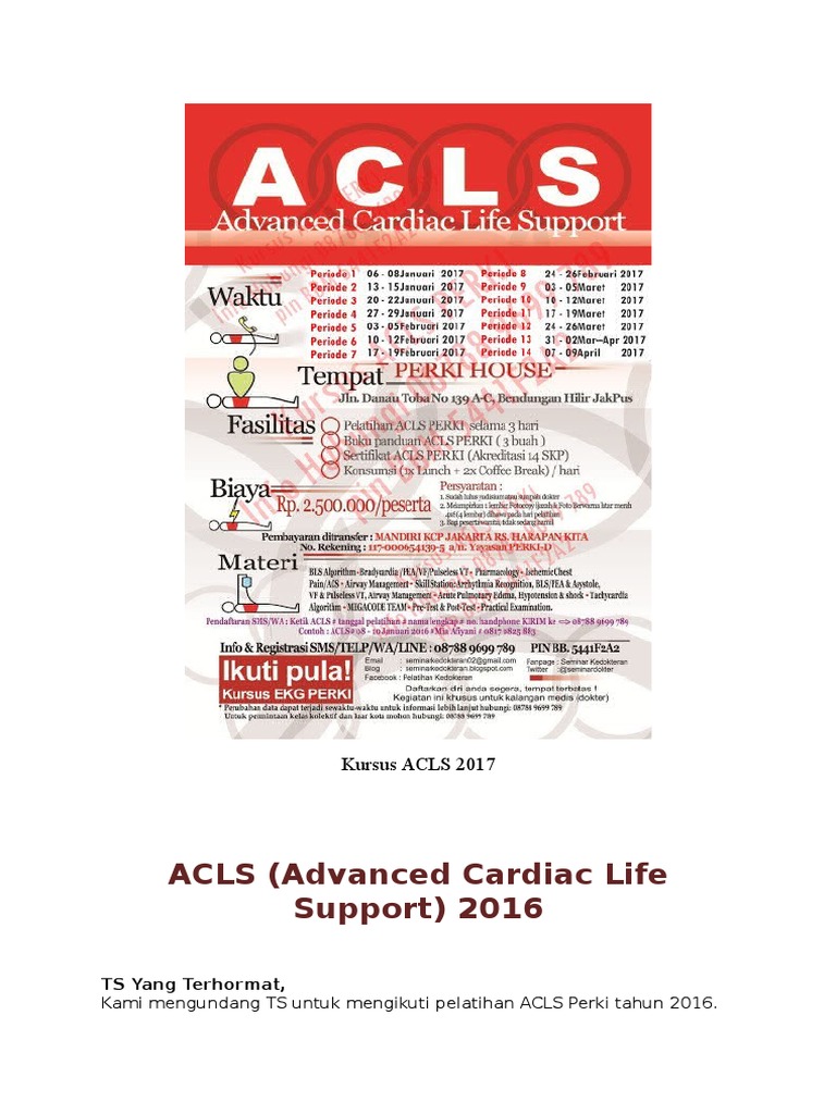 Pelatihan ACLS Perki | PDF | Karier & Perkembangan | Kesehatan Holistik