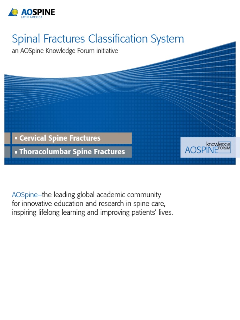 Spinal Fractures Classification System: An Aospine Knowledge Forum ...