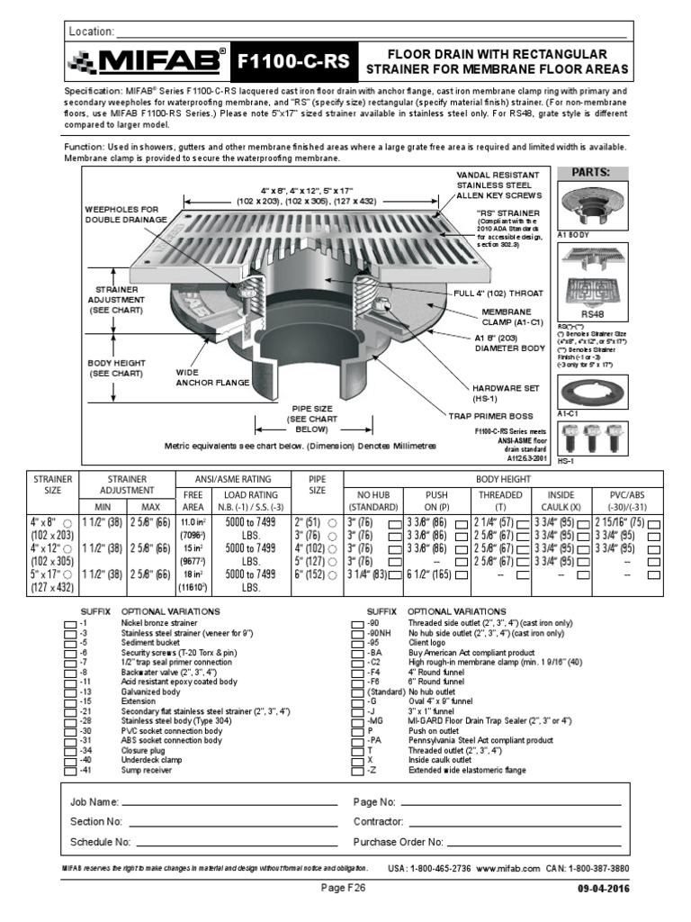 Mifab f1100 c Rs | Screw | Mechanical Engineering