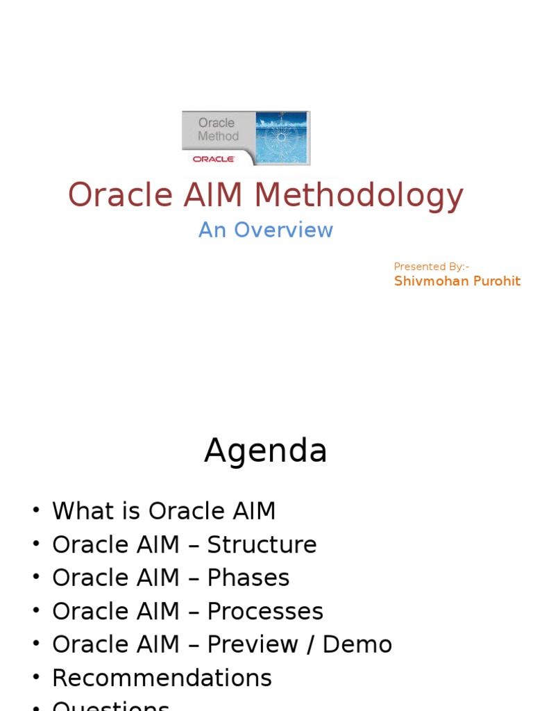 Oracle AIM Methodology: An Overview | PDF | Business Process | Software ...