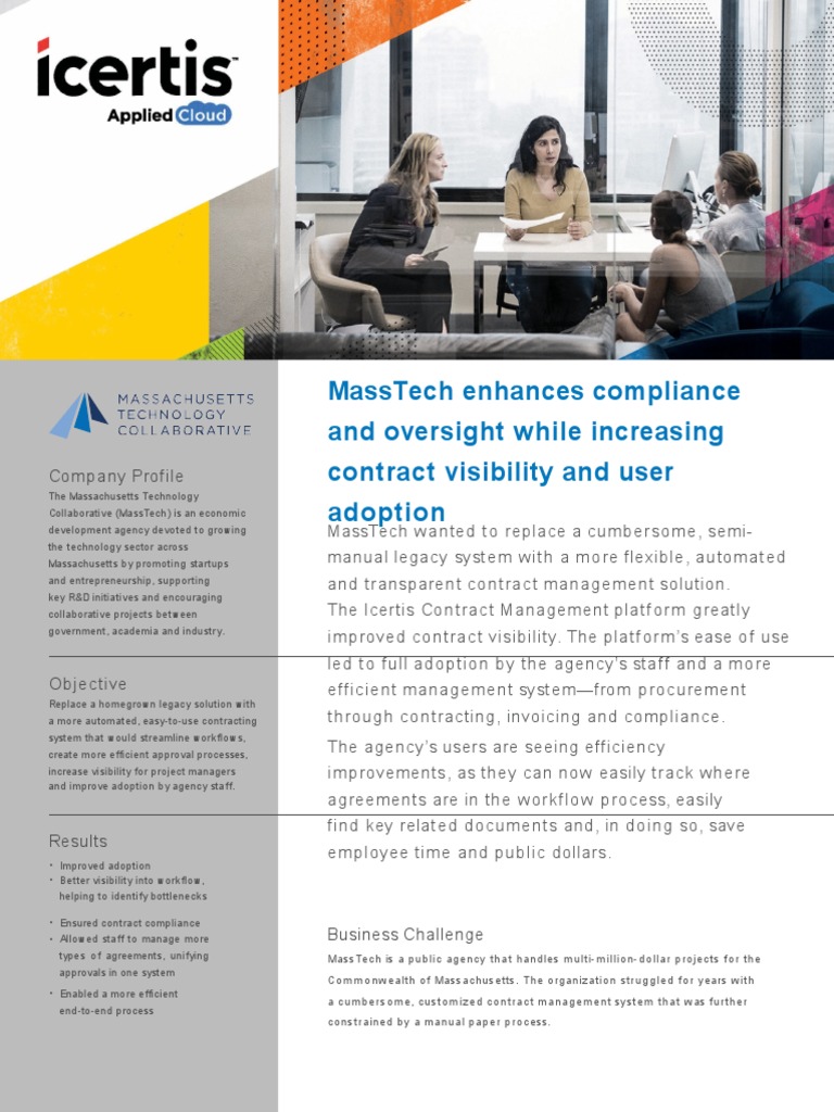 Icertis Contract Lifecycle Management Software Helps MassTech To ...