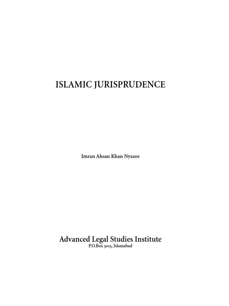 Islamic Jurisprudence PDF | PDF | Jurisprudence | Sharia