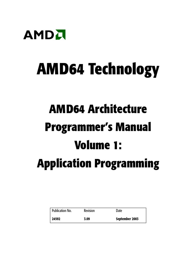 Amd x64 Architecture Volume 1 | Download Free PDF | 64 Bit Computing ...