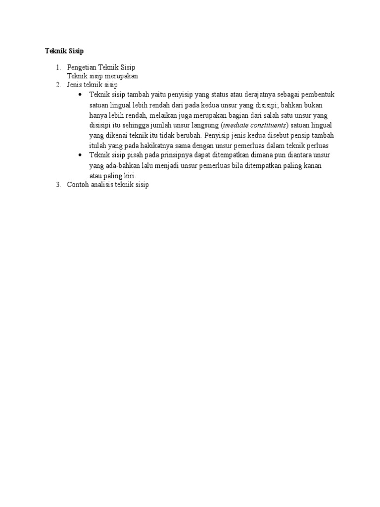 Teknik Sisip | PDF