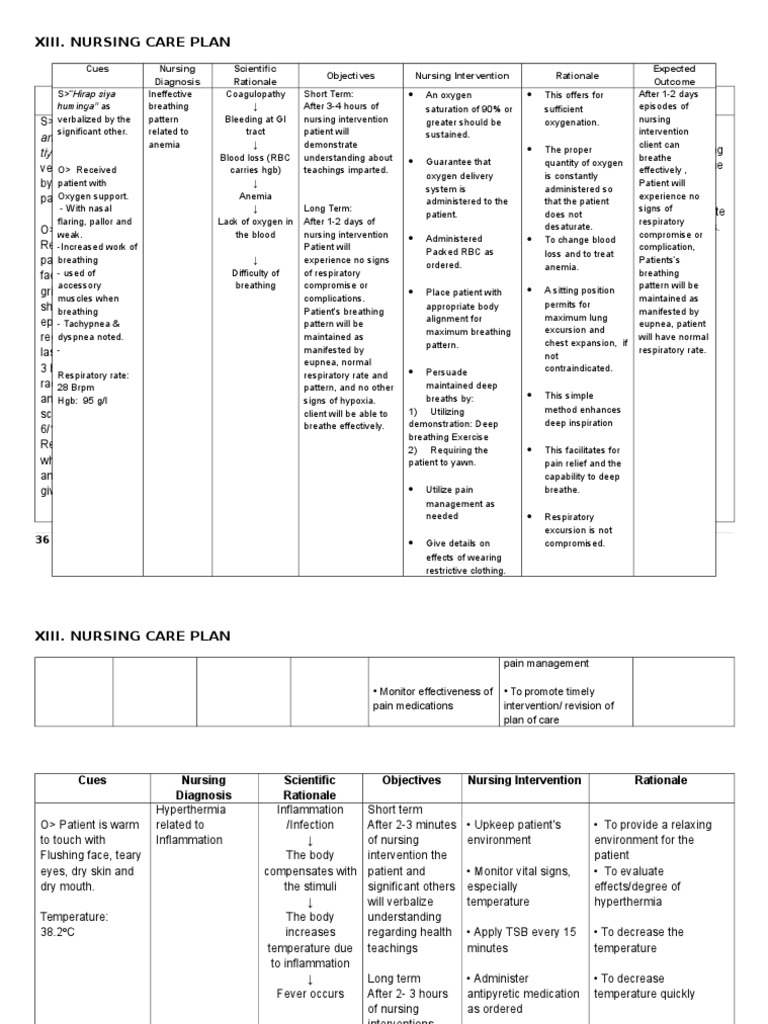 Nursing Care Plan Final | Pain | Breathing