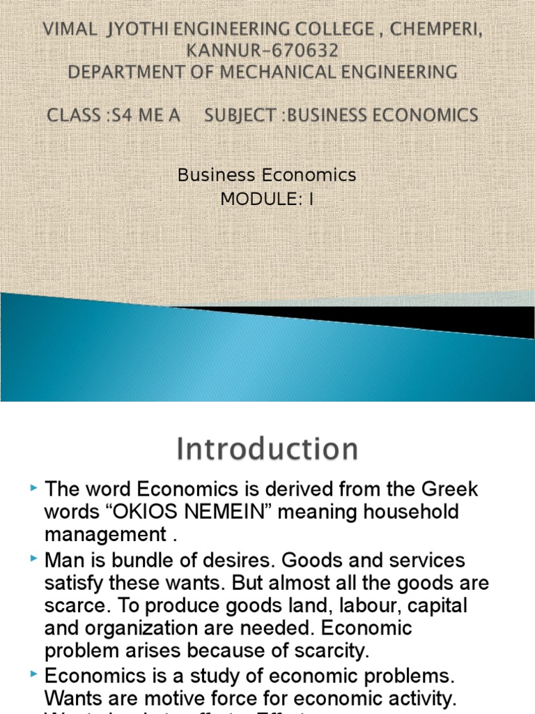 BBA Introduction To Business Economics and Fundamental Concepts | PDF ...