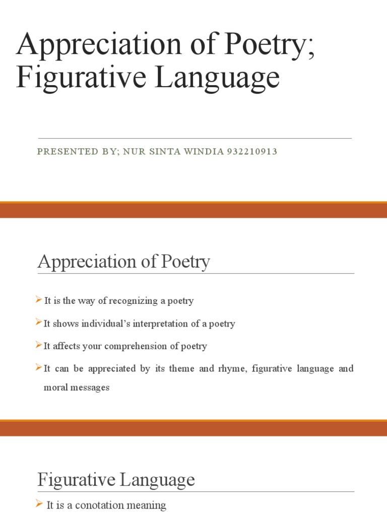 Appreciation of Poetry | PDF | Poetry | Metaphor