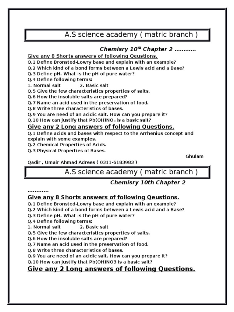 Chemistry Basics for 10th Graders | PDF | Foreign Language Studies