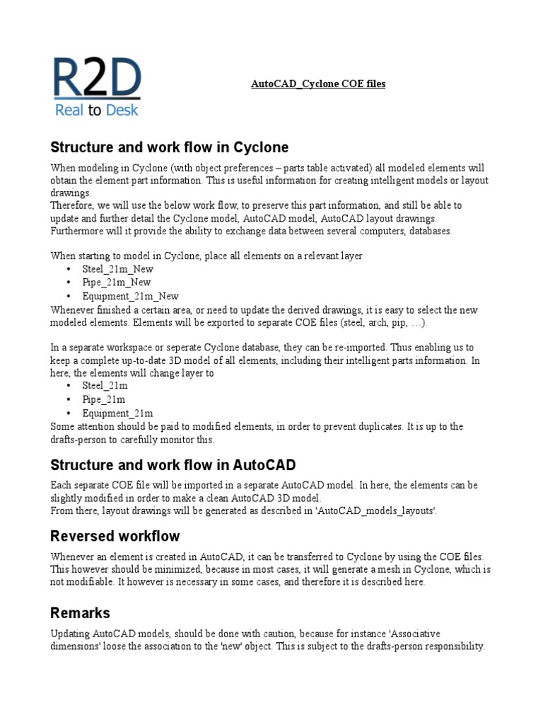AutoCAD - Cyclone COE Files | PDF