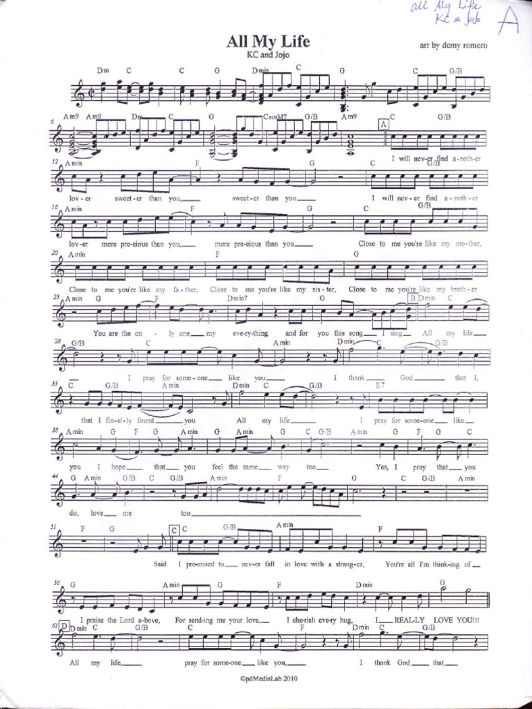 All My Life: A Love Song Declaring Undying Devotion | PDF