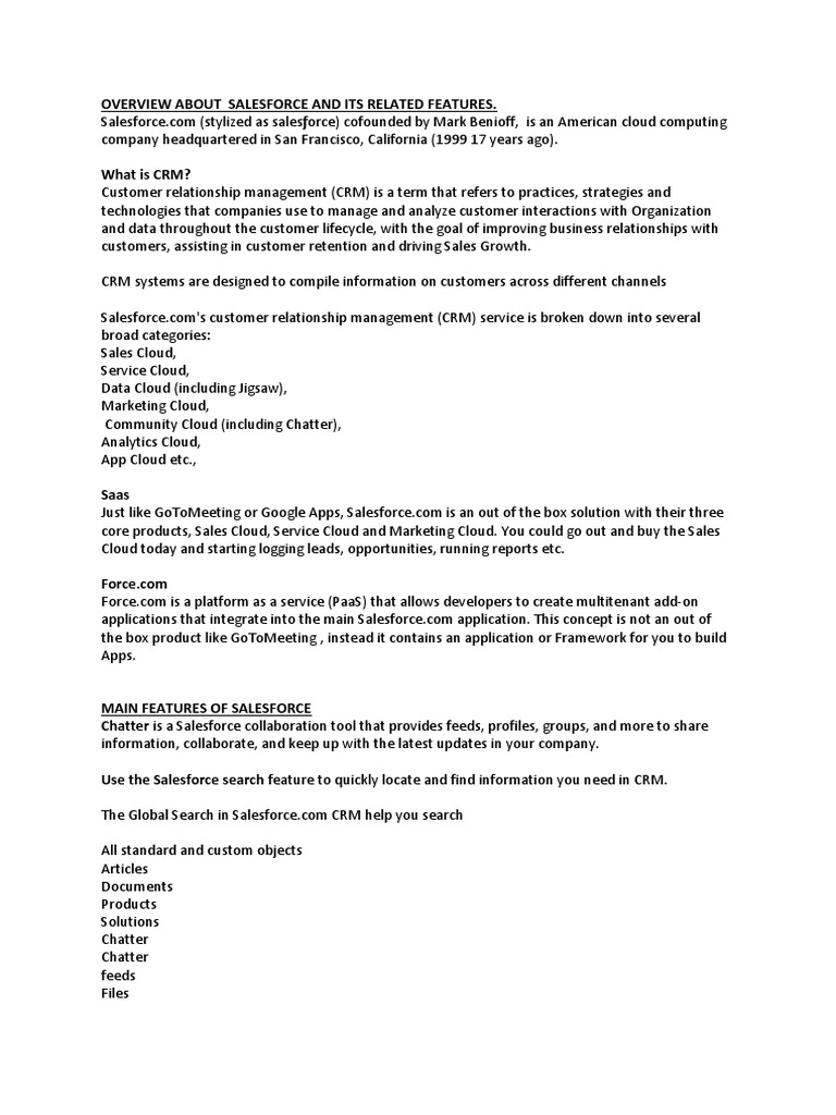 Salesforce Introduction | PDF | Salesforce.Com | Cloud Computing