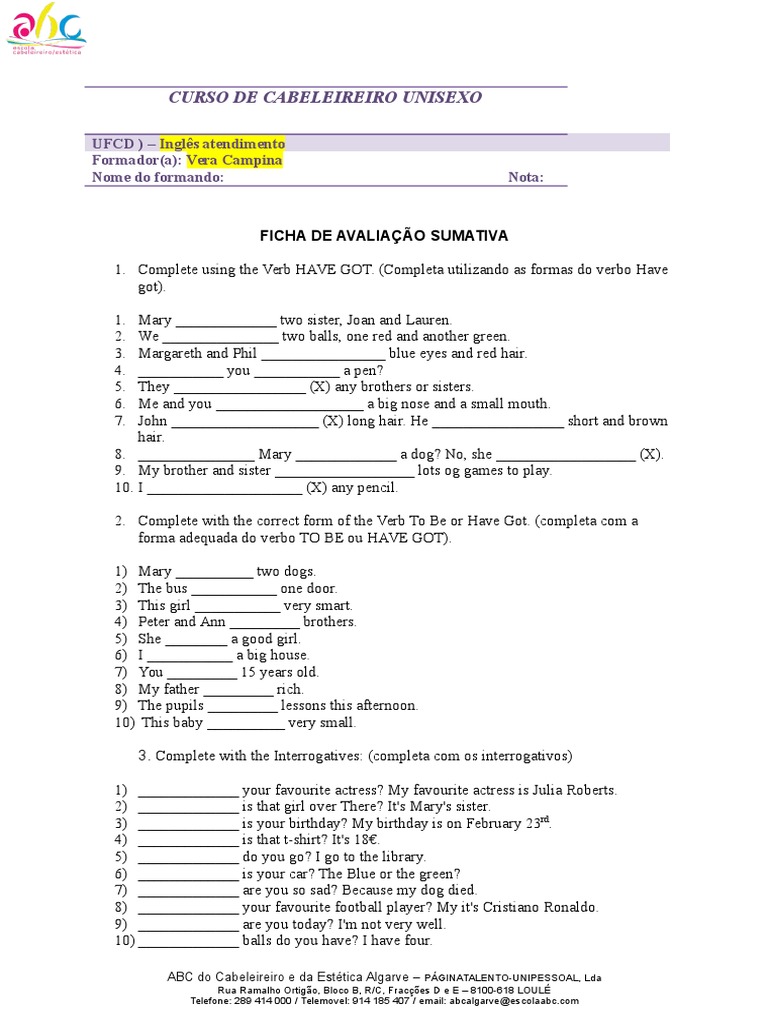 Ficha Formativa 2 | PDF