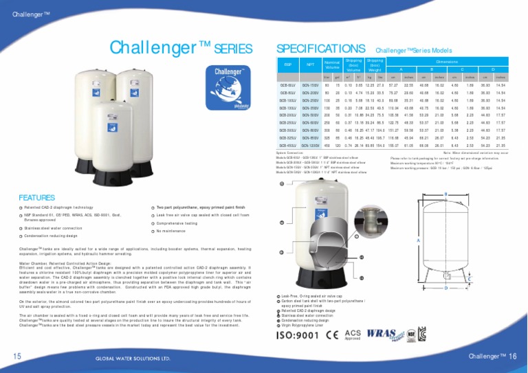 Challenger™ Tanks Overview and Specs | PDF | Epoxy | Building Engineering
