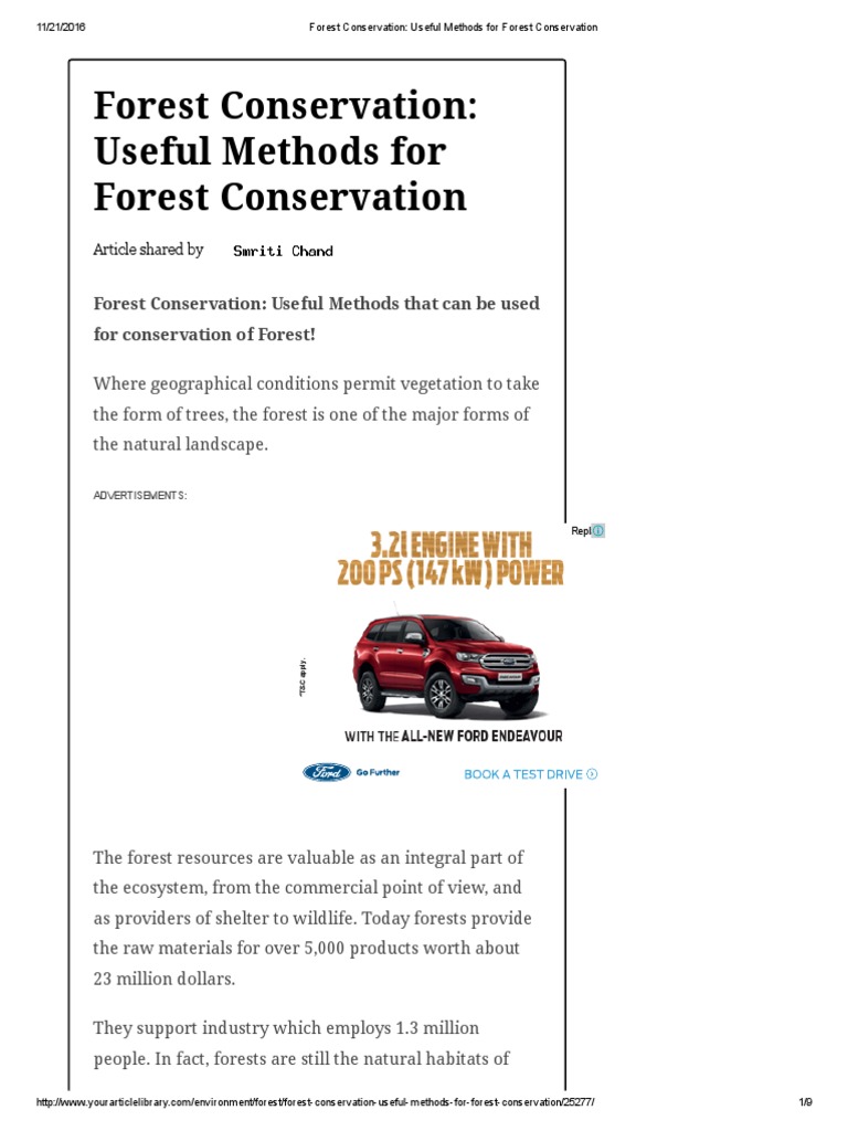 Forest Conservation - Useful Methods For Forest Conservation | Download ...